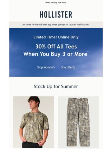 Email Inspiration from Hollister - Email Love