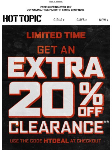 Email Inspiration from Hot Topic - Email Love