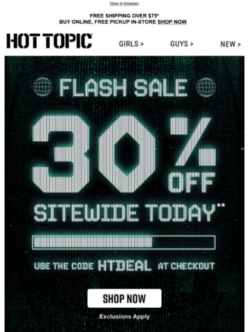 Email Inspiration from Hot Topic - Email Love