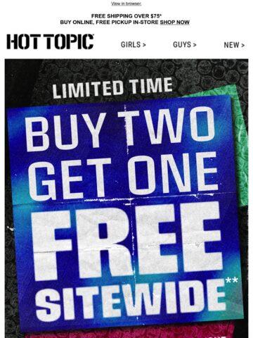 Email Inspiration from Hot Topic - Email Love