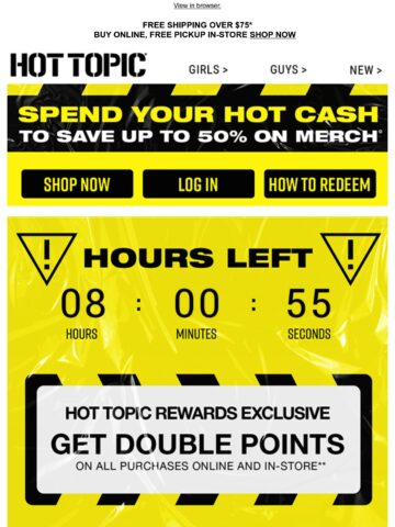 Email Inspiration from Hot Topic - Email Love