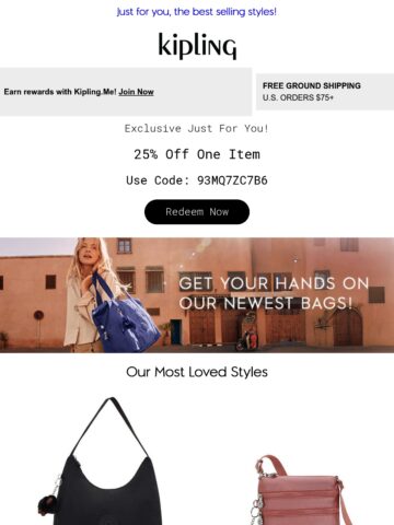 Email Inspiration from Kipling - Email Love