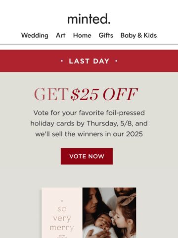 Email Inspiration from Minted - Email Love