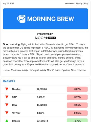 Email Inspiration from Morning Brew - Email Love
