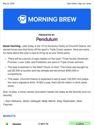 Email Inspiration from Morning Brew - Email Love