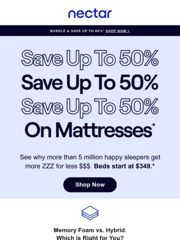 Email Inspiration from Nectar Sleep - Email Love