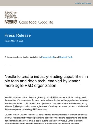 Email Inspiration from Nestlé S.A. - Email Love