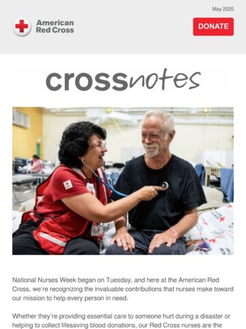 Email Inspiration from News from the American Red Cross - Email Love