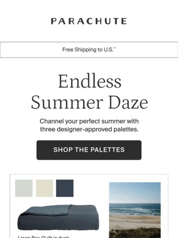 Email Inspiration from Parachute - Email Love