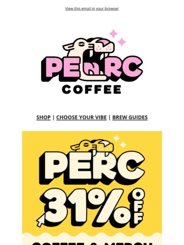 Email Inspiration from PERC Coffee - Email Love