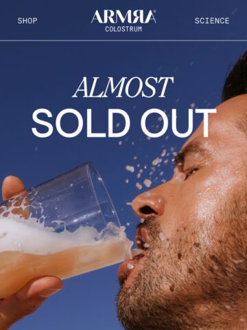 Email Inspiration from ARMRA Colostrum - Email Love