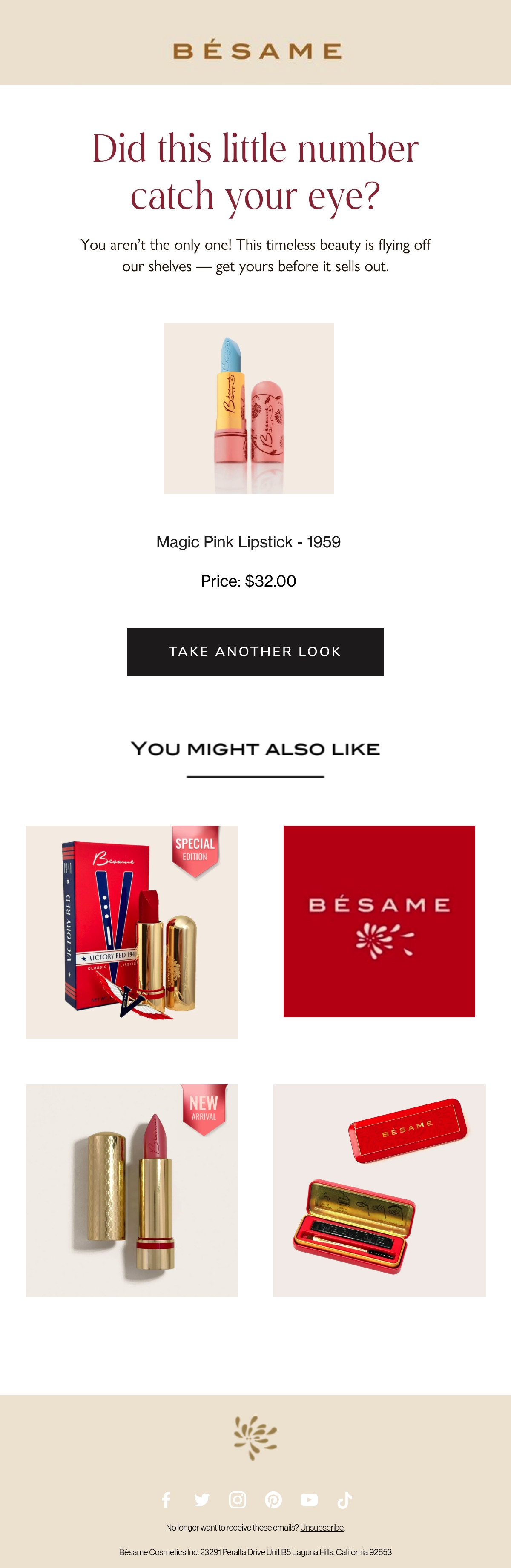 Email Inspiration from Bésame Cosmetics Inc - Email Love