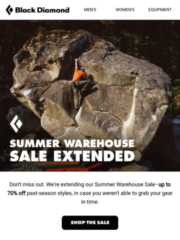 Email Inspiration from Black Diamond - Email Love