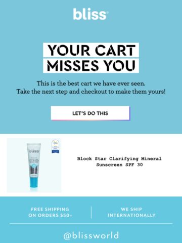 Email Inspiration from Bliss - Email Love