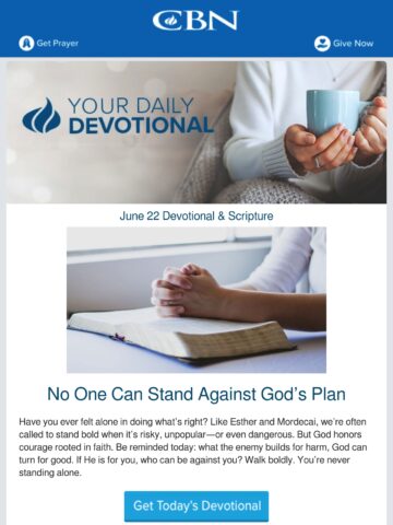 Email Inspiration from CBN—The Christian Broadcasting Network - Email Love