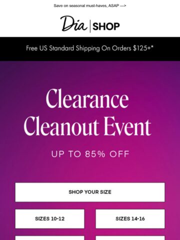 Email Inspiration from Dia Shop - Email Love