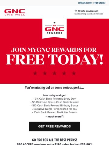 Email Inspiration from GNC - Email Love