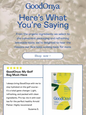 Email Inspiration from GoodOnya - Email Love
