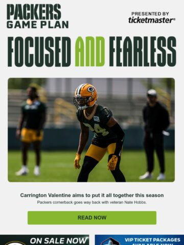 Email Inspiration from Green Bay Packers - Email Love