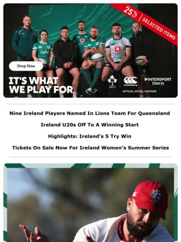 Email Inspiration from Irish Rugby - Email Love