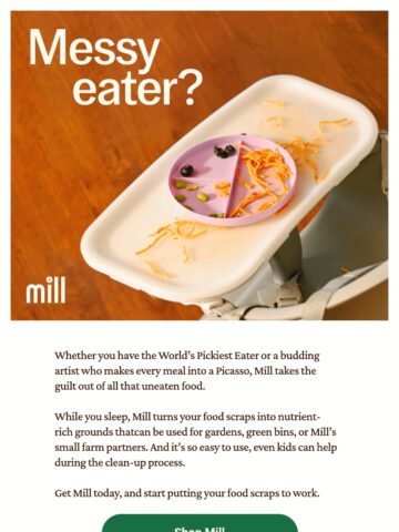 Email Inspiration from Mill - Email Love