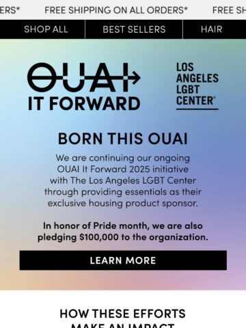 Email Inspiration from OUAI - Email Love