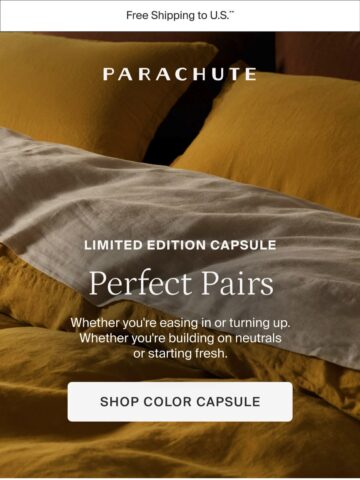 Email Inspiration from Parachute - Email Love