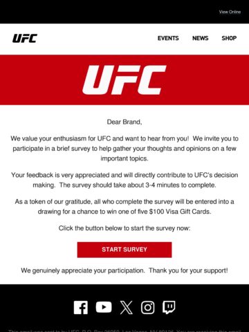 Email Inspiration from UFC - Email Love
