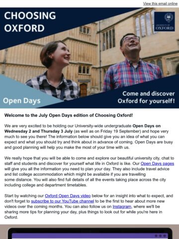 Email Inspiration from Undergraduate Admissions and Outreach ...