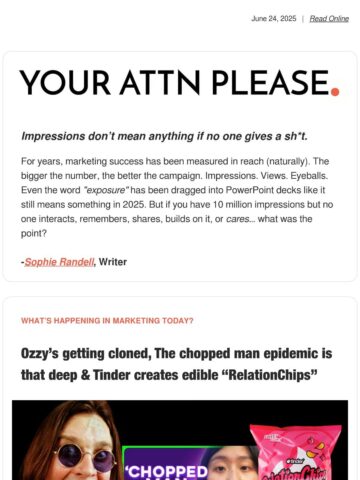 Email Inspiration from Your ATTN Please - Email Love