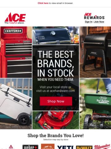 Ace Hardware Emails and Newsletters