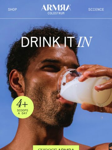 Email Inspiration from ARMRA Colostrum - Email Love