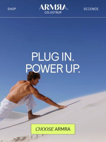 Email Inspiration from ARMRA Colostrum - Email Love