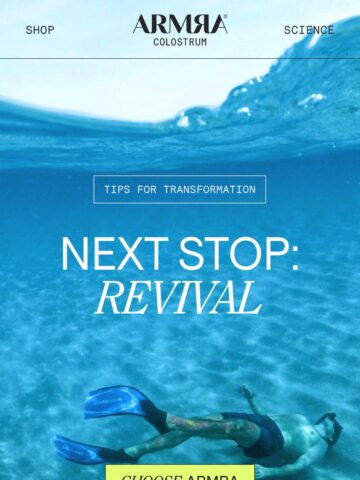 Email Inspiration from ARMRA Colostrum - Email Love