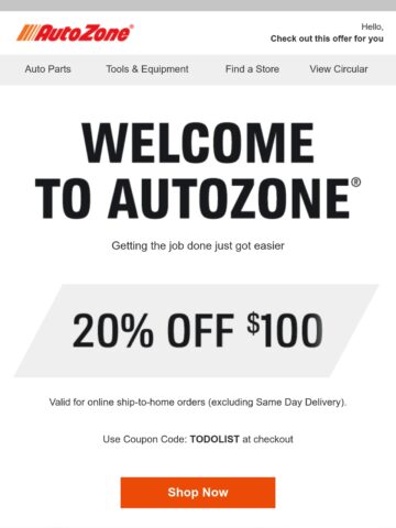 Email Inspiration from AutoZone - Email Love