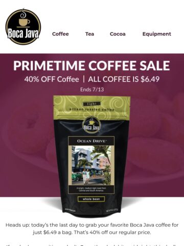 Boca Java Emails and Newsletters