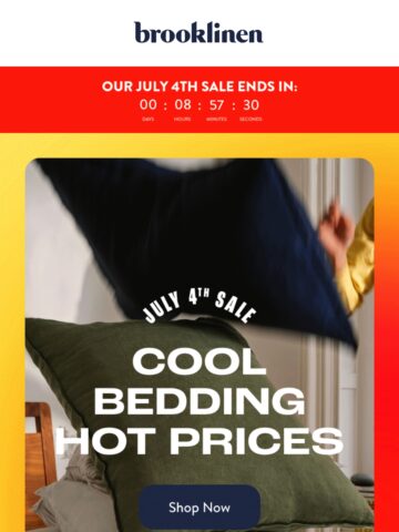 Email Inspiration from Brooklinen - Email Love