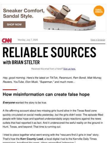 Email Inspiration from CNN Reliable Sources - Email Love