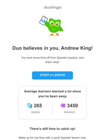 duolingo Emails and Newsletters