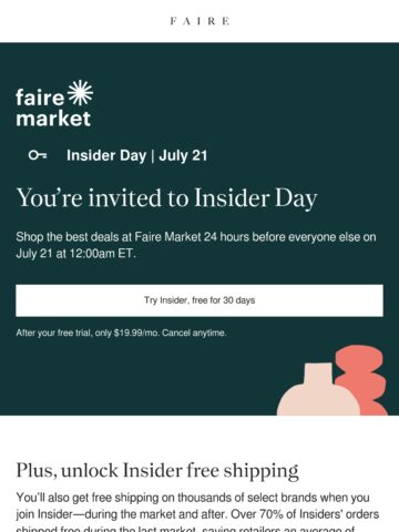 Email Inspiration from Faire - Email Love