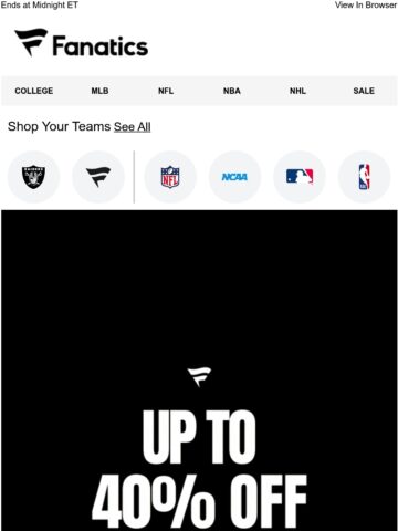 Email Inspiration from Fanatics.com - Email Love