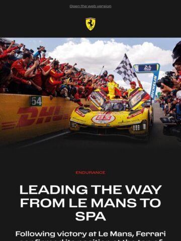 Email Inspiration from Ferrari.com - Email Love
