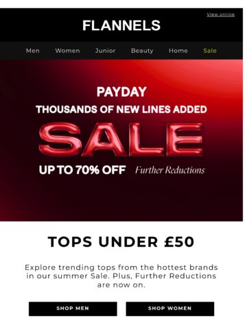 Email Inspiration from FLANNELS - Email Love