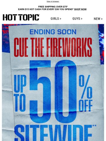 Email Inspiration from Hot Topic - Email Love