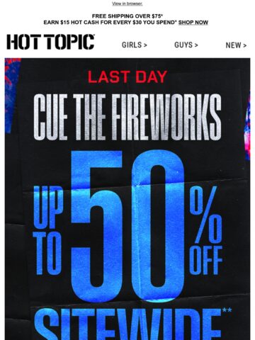 Email Inspiration from Hot Topic - Email Love