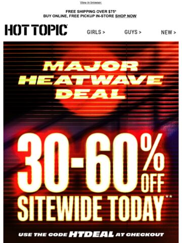 Email Inspiration from Hot Topic - Email Love