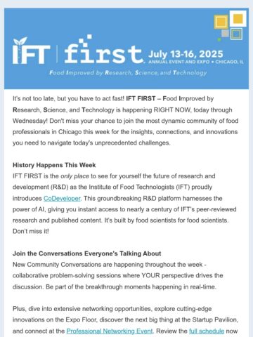 Email Inspiration from IFT - Email Love