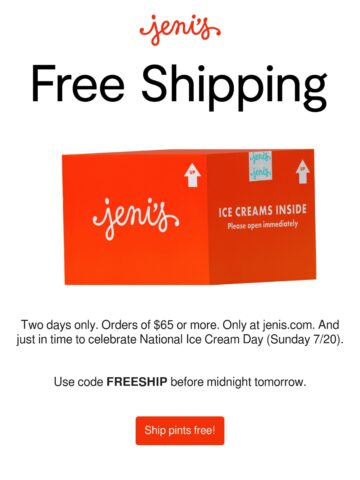 Email Inspiration from Jeni's Ice Creams - Email Love
