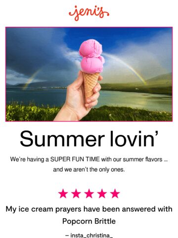 Email Inspiration from Jeni's Ice Creams - Email Love