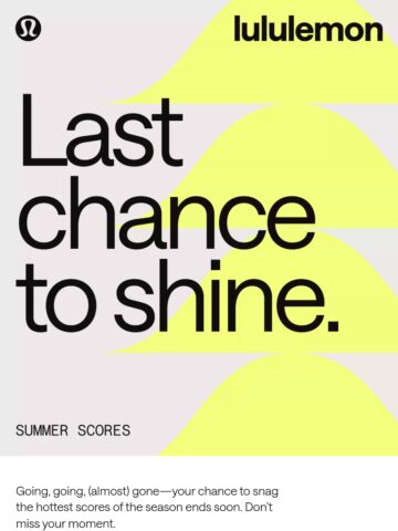 Email Inspiration from lululemon - Email Love